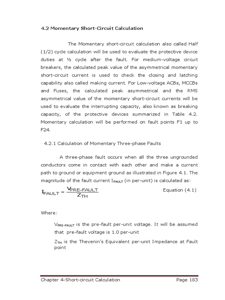 16-Chapter 4 Short Circuit Analysis Working-MOM 3phase | PDF ...