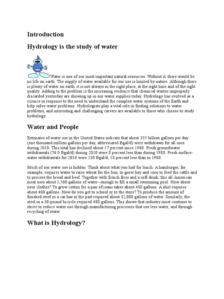 Hydrology Is The Study of Water | PDF | Hydrology | Water Resources