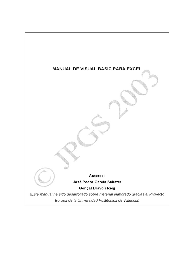Manual Visual Basic PDF | PDF | Business