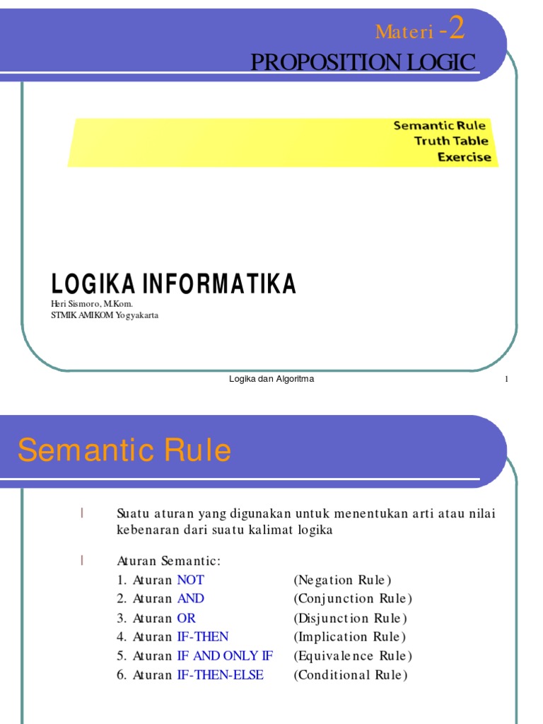 Logika Informatika 2 | PDF