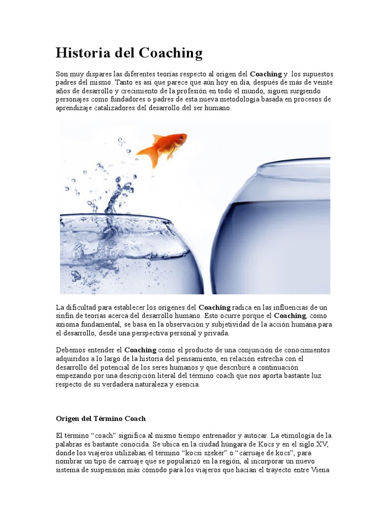 Historia Del Coaching | PDF | Psicologia humanista | Platón