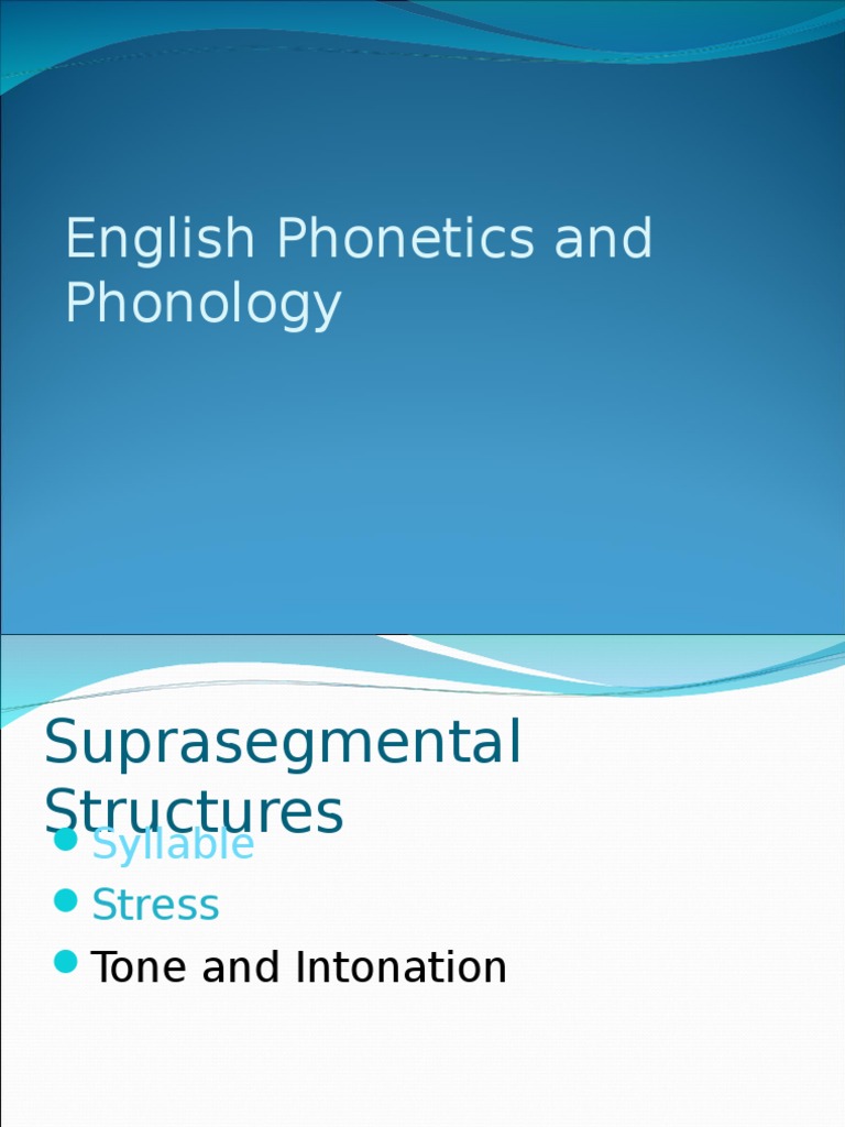 English Phonetics: Syllables and Stress | PDF | Syllable | Stress ...