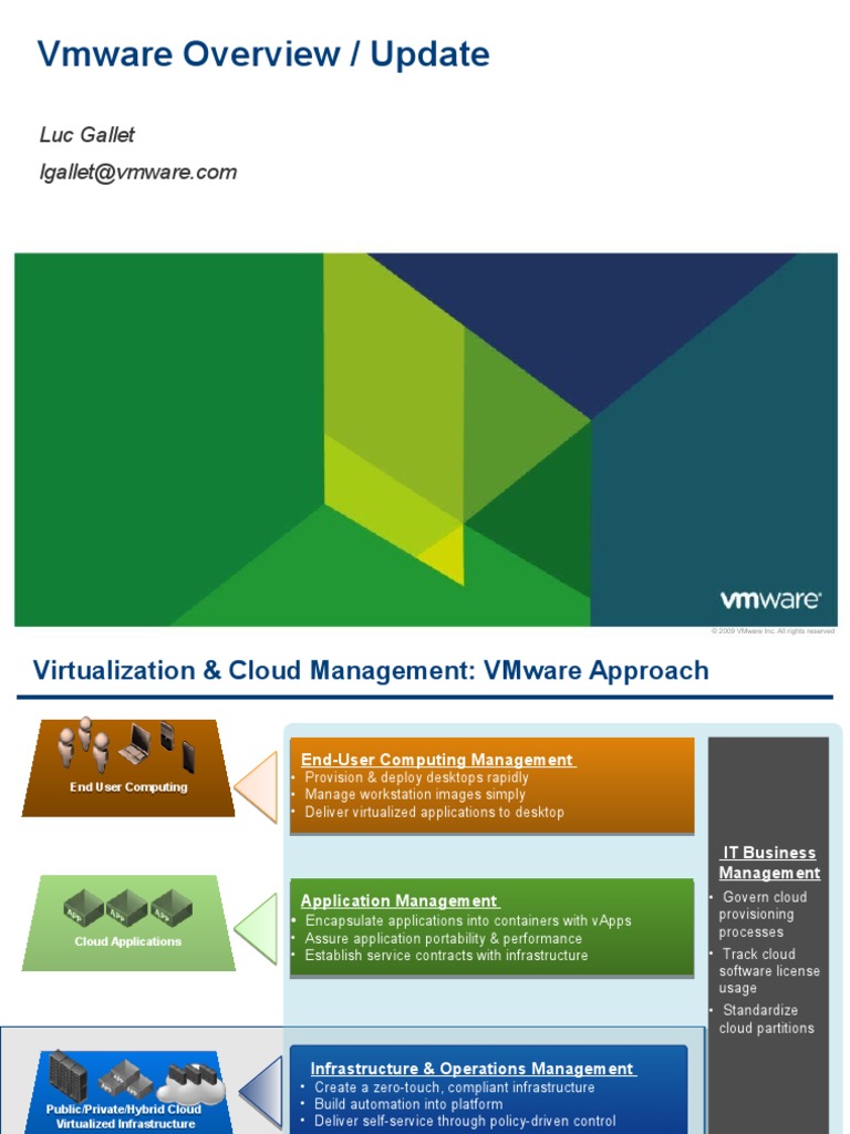 VMWare Overview | PDF | Virtualization | Cloud Computing