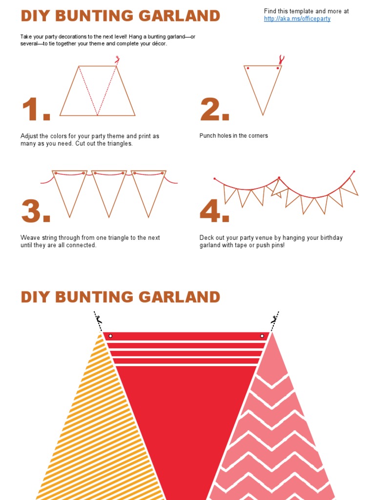 Take Your Party Decorations To The Next Level! Hang A Bunting Garland ...