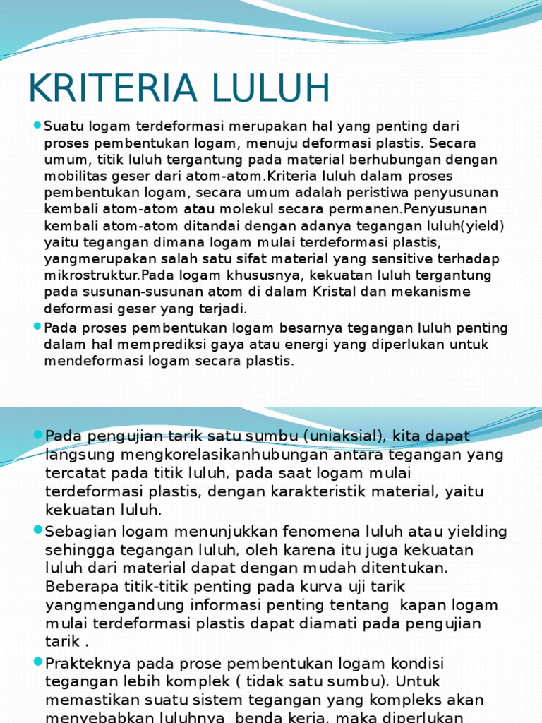 Kriteria Luluh | PDF