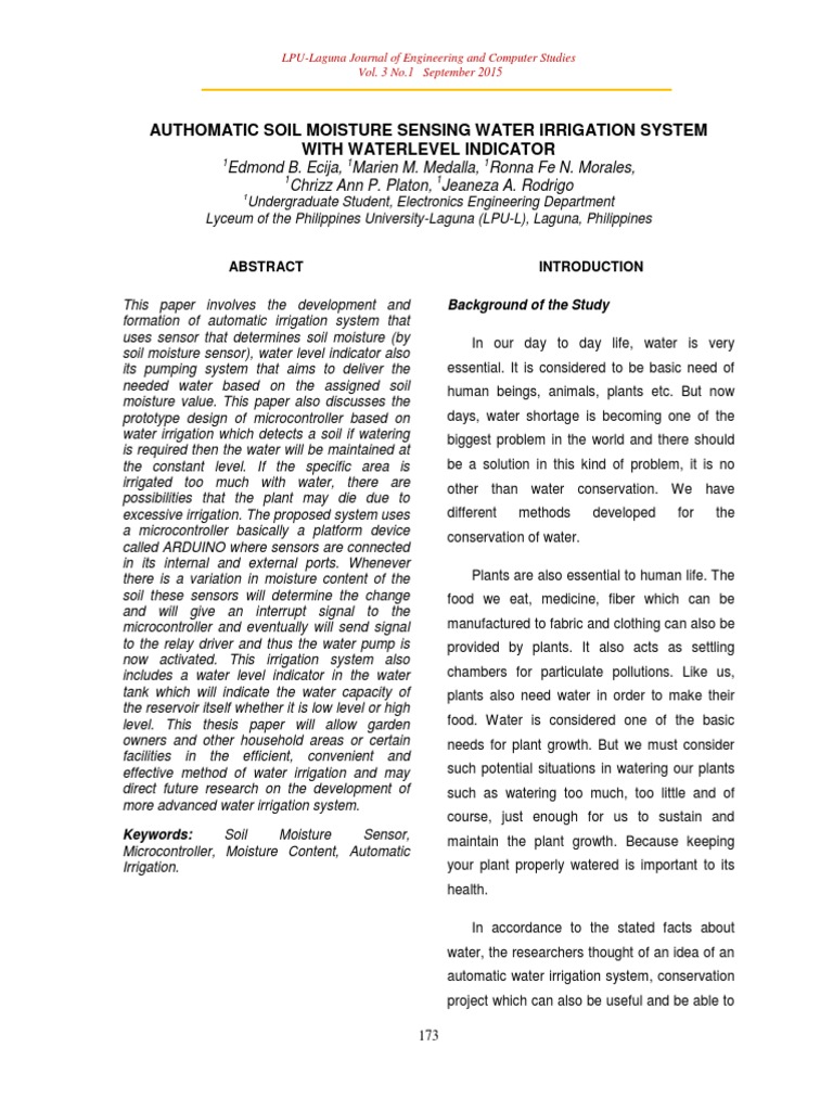 14.automatic Soil Moisture Sensing Water Irrigation System With Water ...