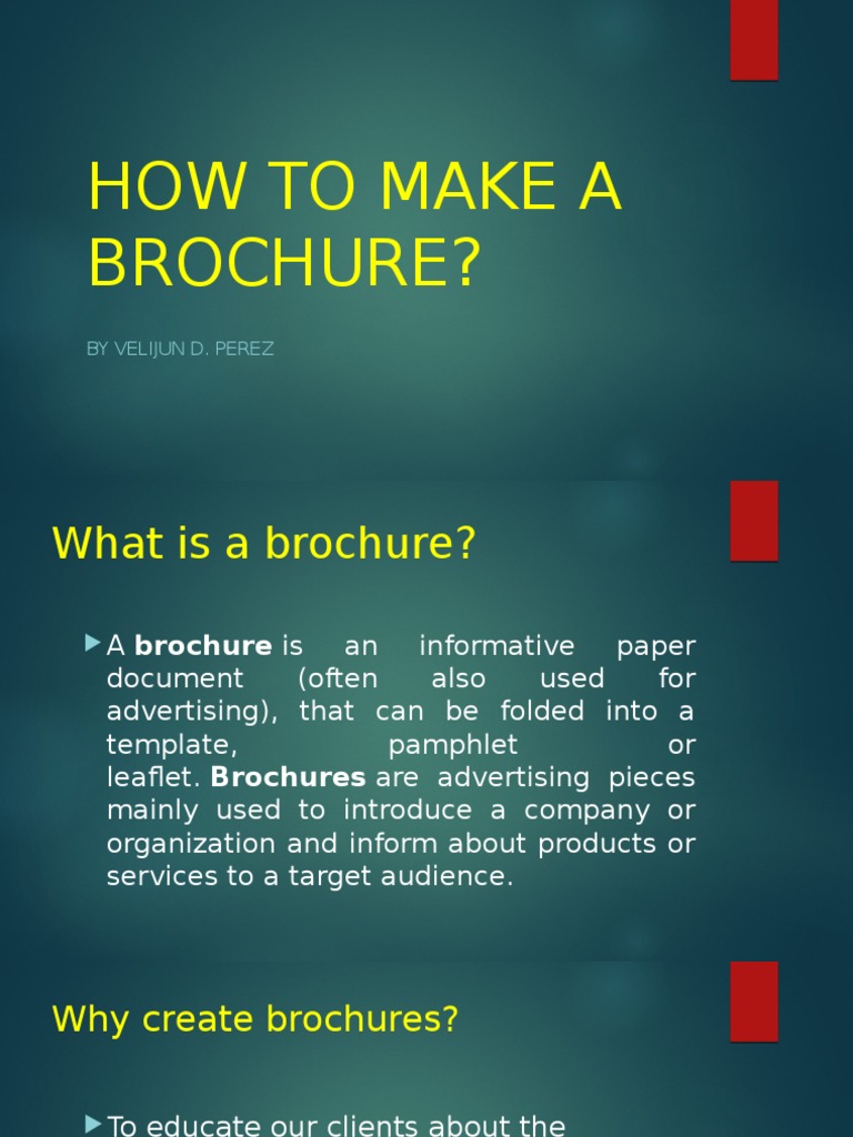 Creating Effective Brochures PDF Guide | PDF | Social Science