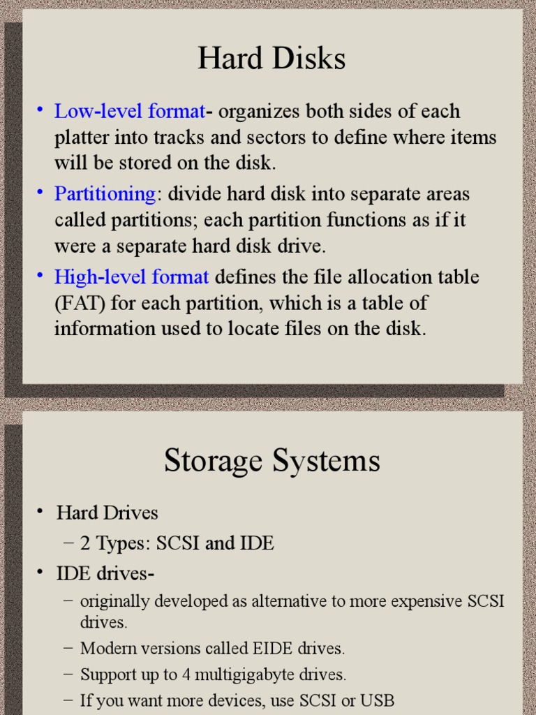 Hard Disks: - Low-Level Format | PDF | Hard Disk Drive | Disk Storage