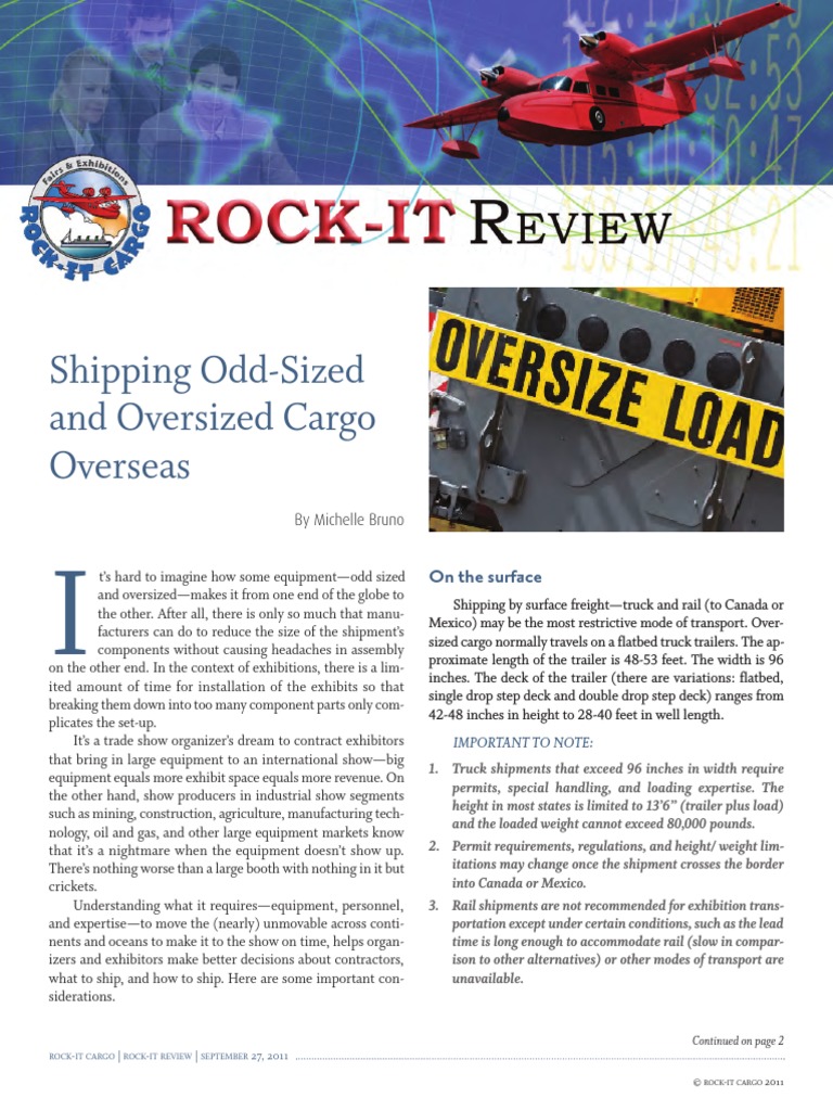 Shipping Odd-Sized and Oversized Cargo Overseas: On The Surface | PDF ...