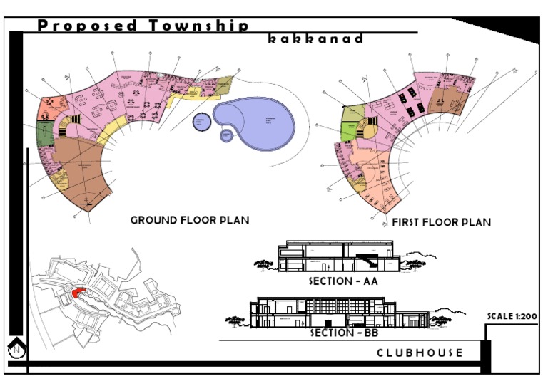 Clubhouse - Plans, Sections | PDF | Buildings And Structures | Leisure