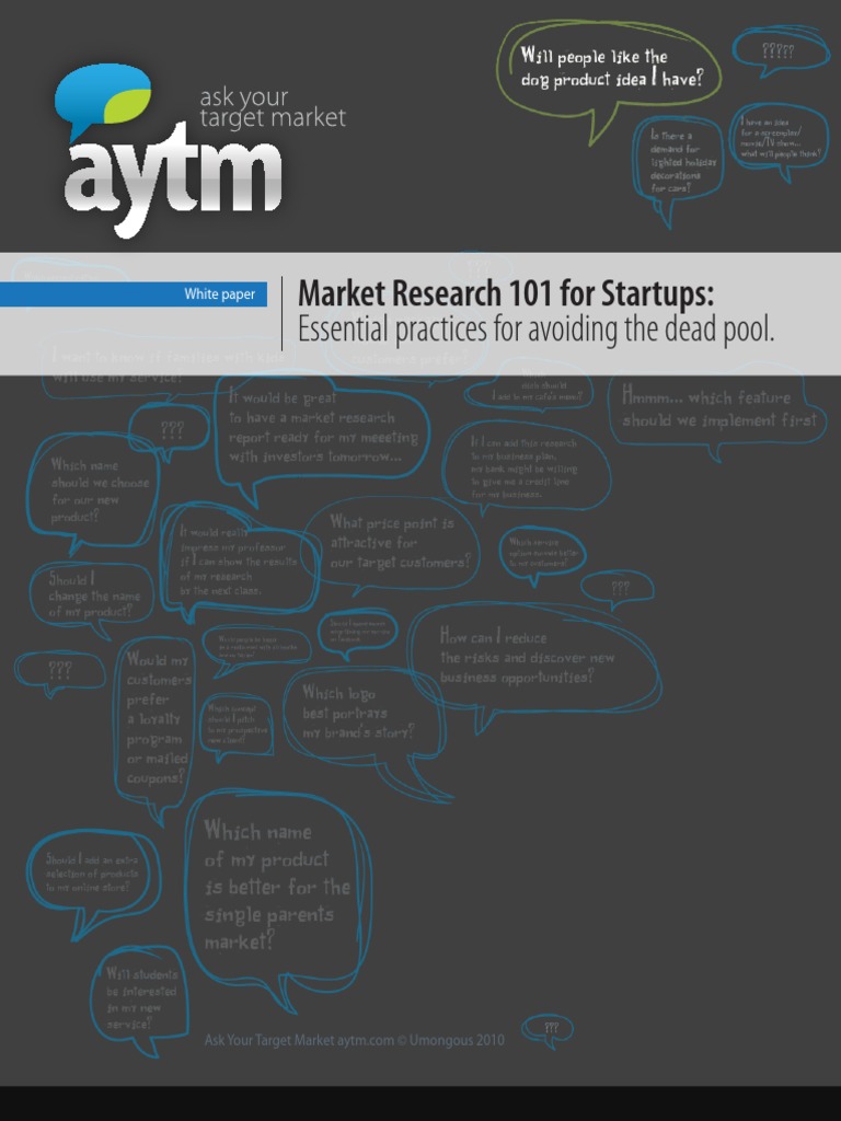 MarketResearch 101 For Startups | PDF | Startup Company | Small ...