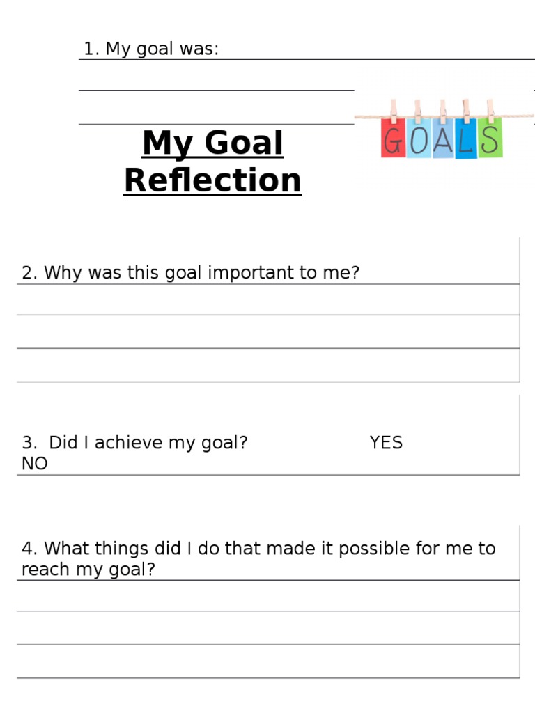 Goal Reflection | PDF | Self-Improvement