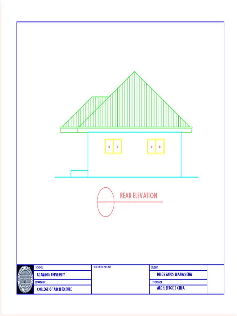 Rear Elevation: Adamson University Delos Satos, Maria Siena | PDF