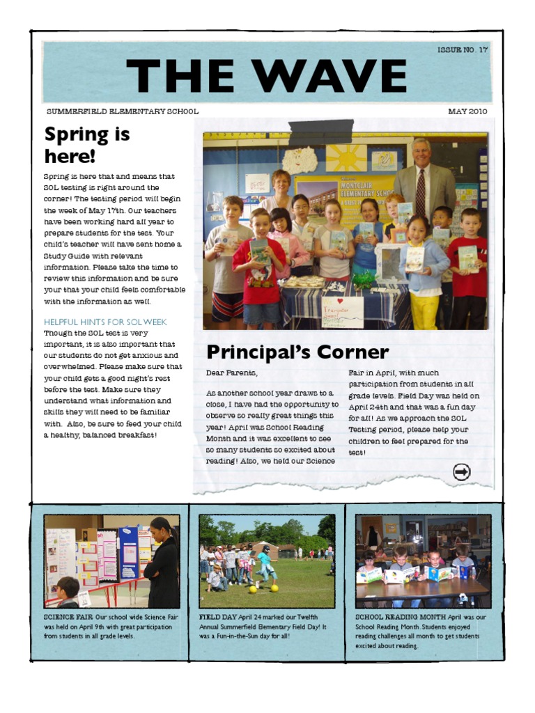 SOL Testing and Spring Events Update | PDF