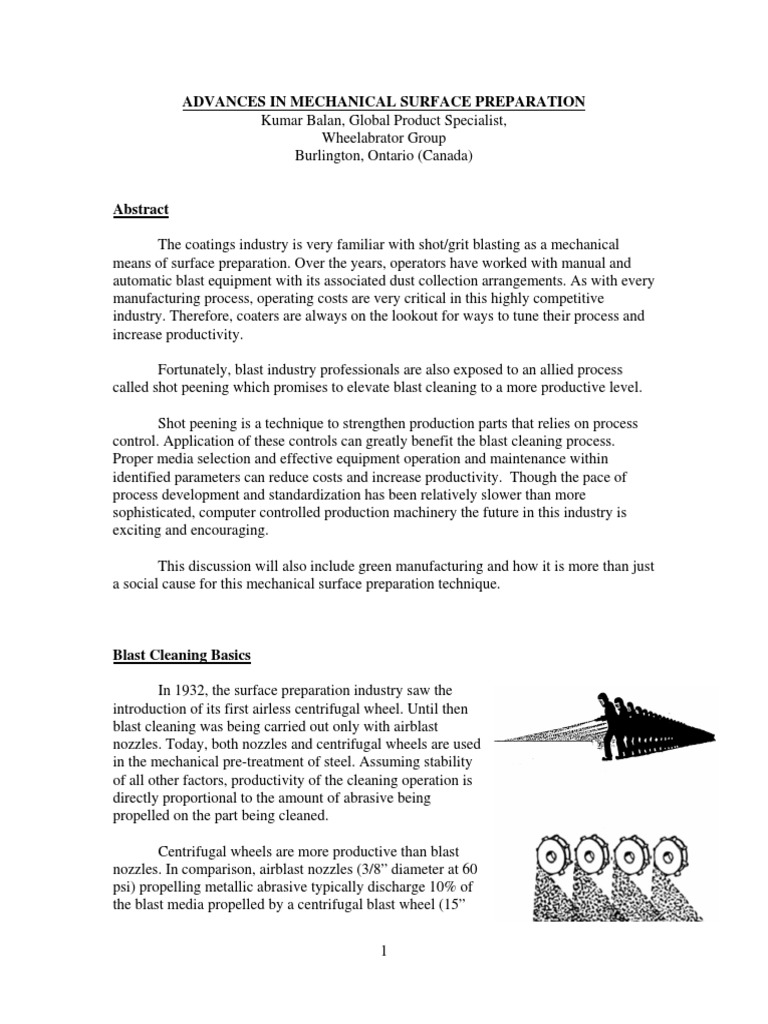 Mechanical Surface Preparation Advances | PDF | Paint | Industries
