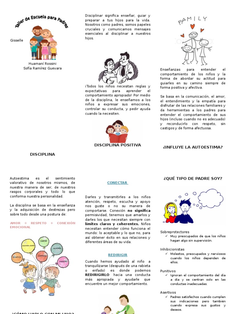 Triptico Escuela para Padres | PDF