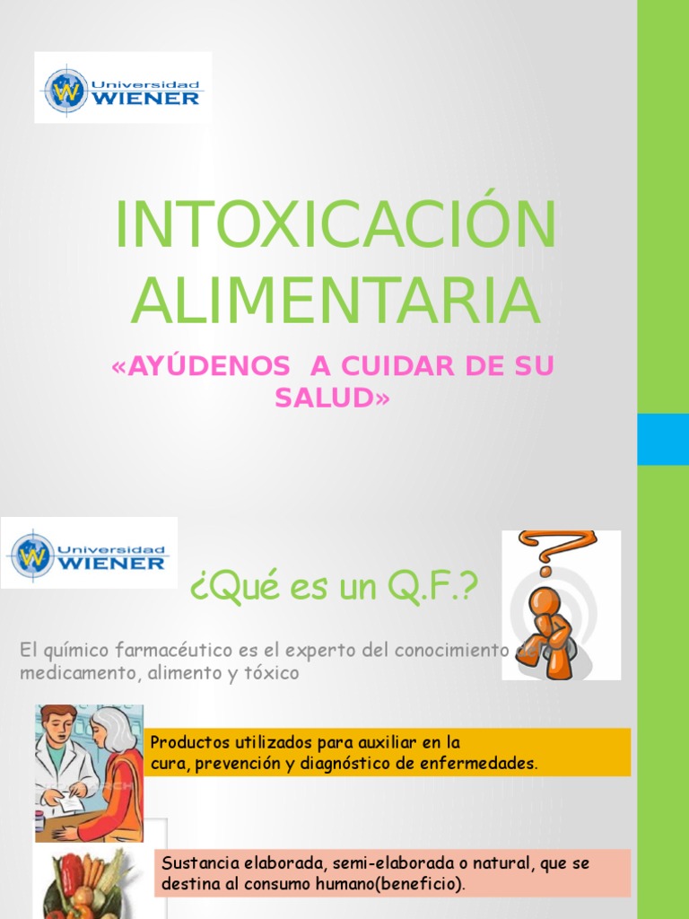 INTOXICACIÓN ALIMENTARIA-ppt | Farmacia | Farmacéutico | Prueba ...