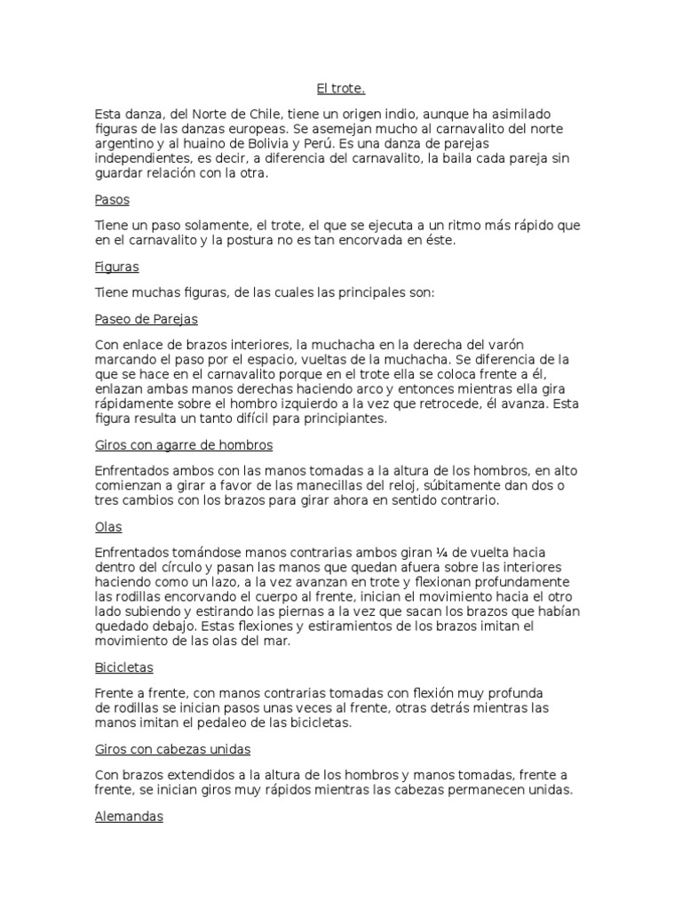 El trote: Una danza tradicional del norte de Chile con orígenes ...