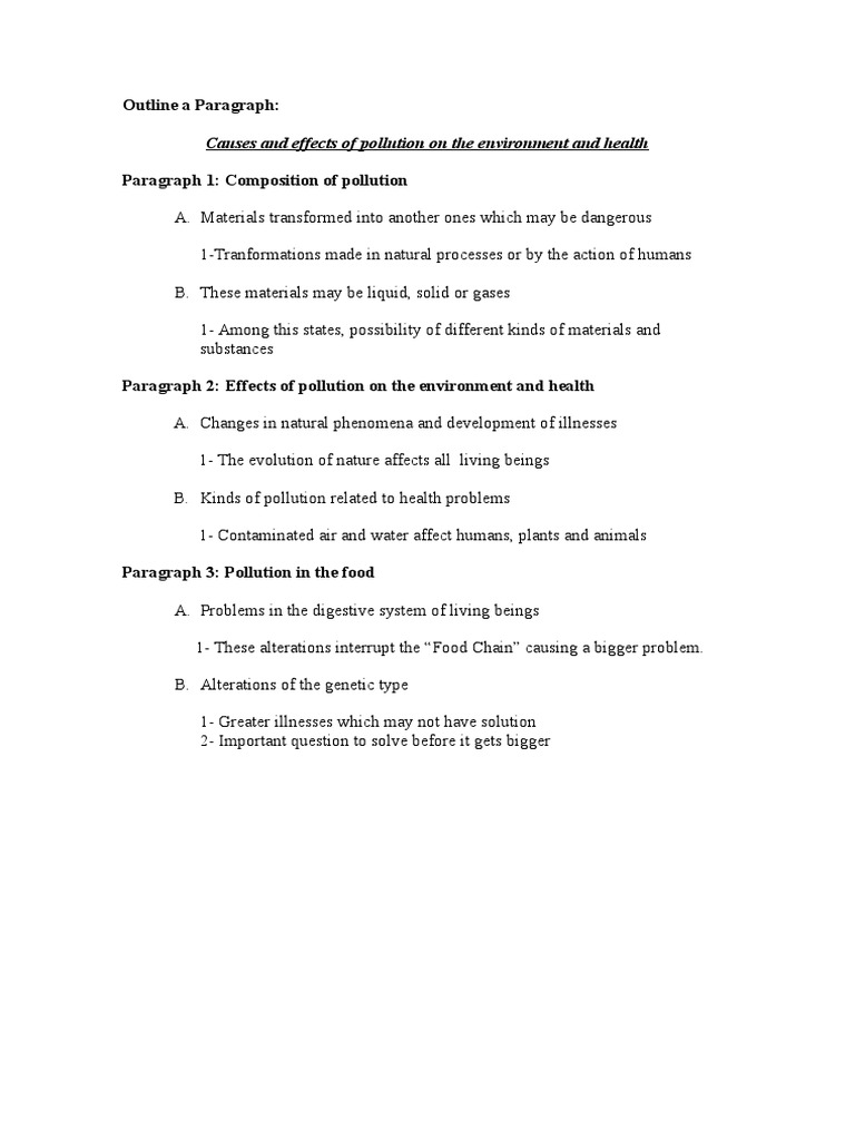 Outline A Paragraph | PDF