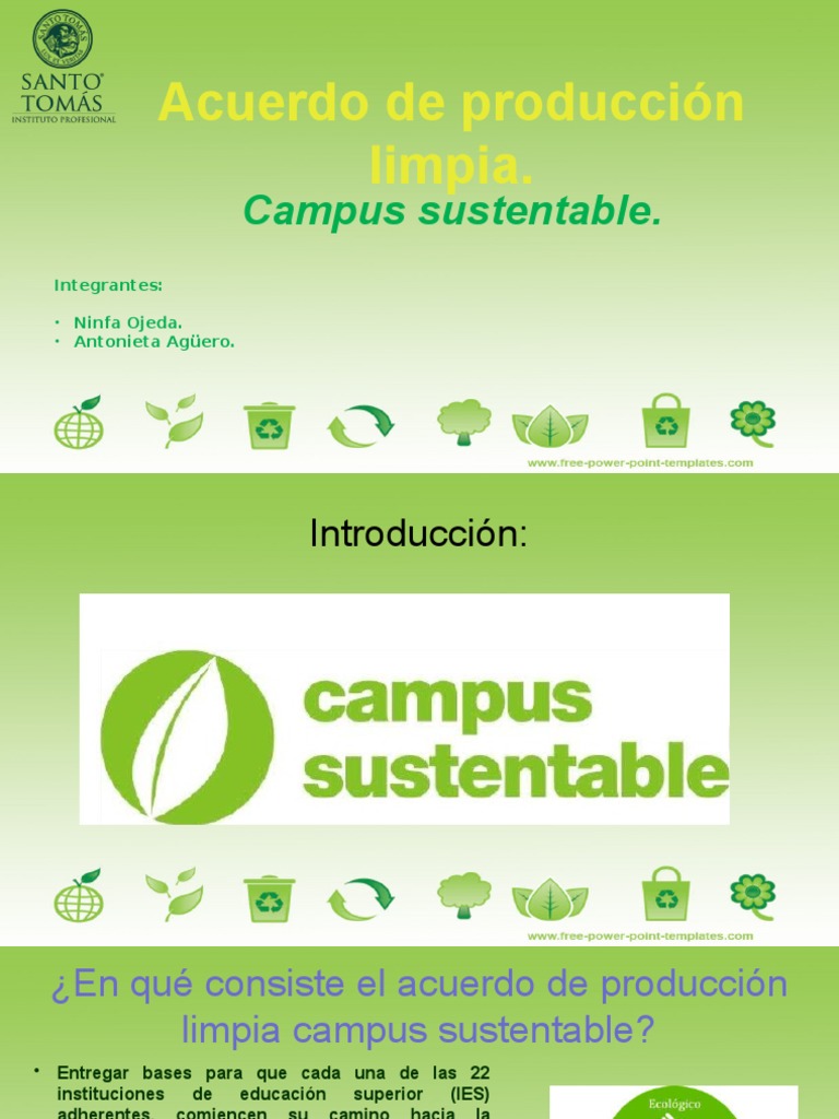 Acuerdo de Producción Limpia Campus Sustentable. | PDF | Sustentabilidad | Residuos