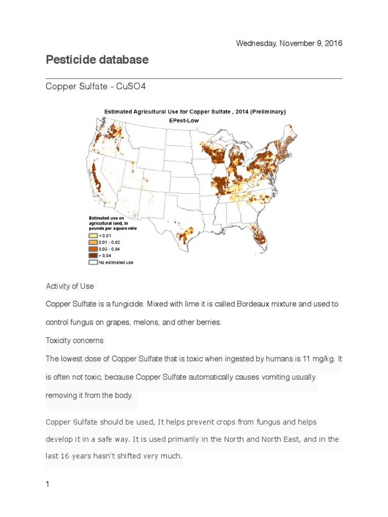 Pesticide Database | PDF