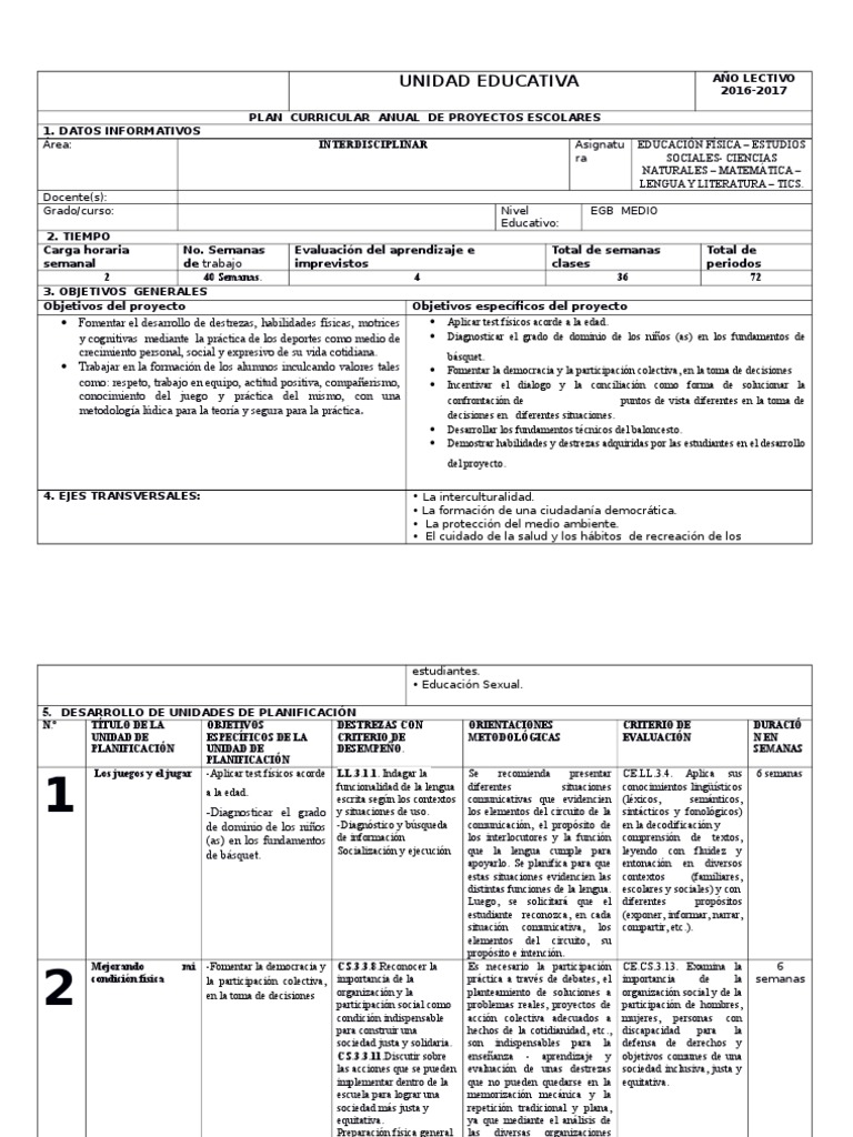 PCA Proyectos Escolares | PDF | Planificación | Cognición