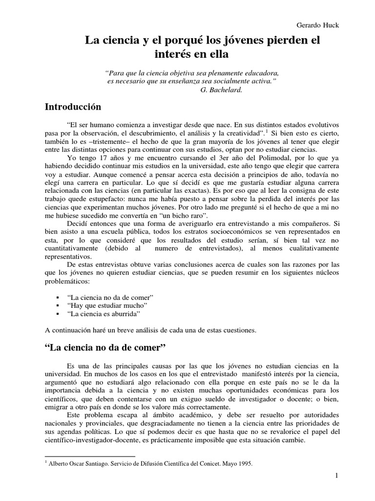 Gerardo Huck | PDF | Science | Maestros