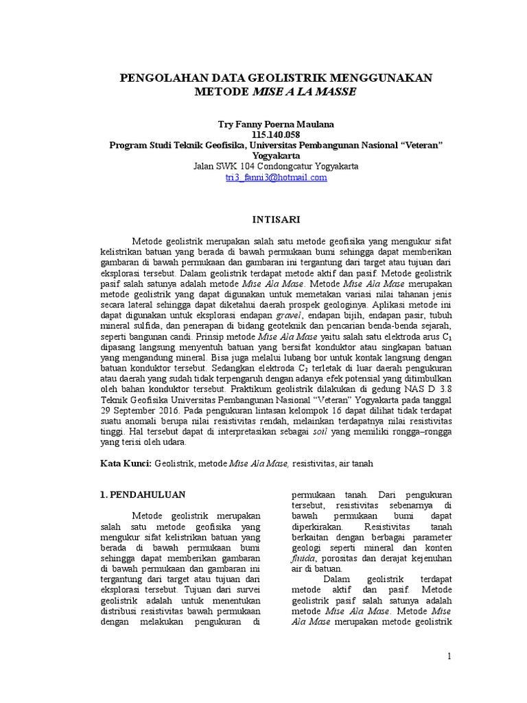 Paper Metode Mise A La Mase | PDF