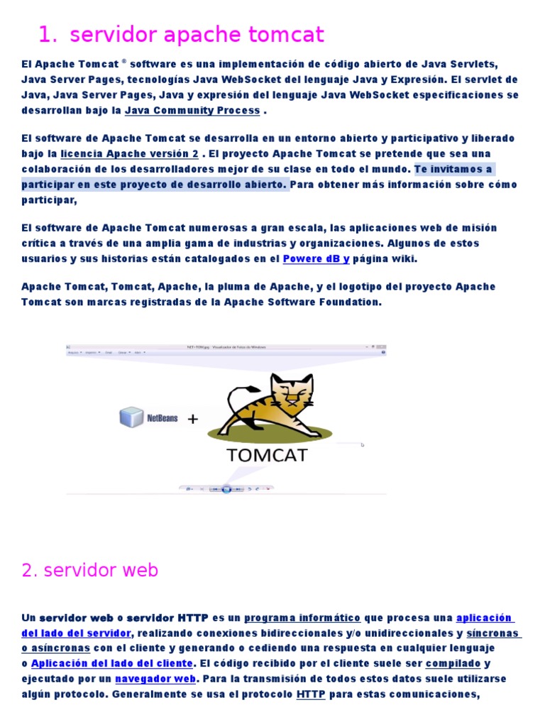 Servidor Apache Tomcat | PDF