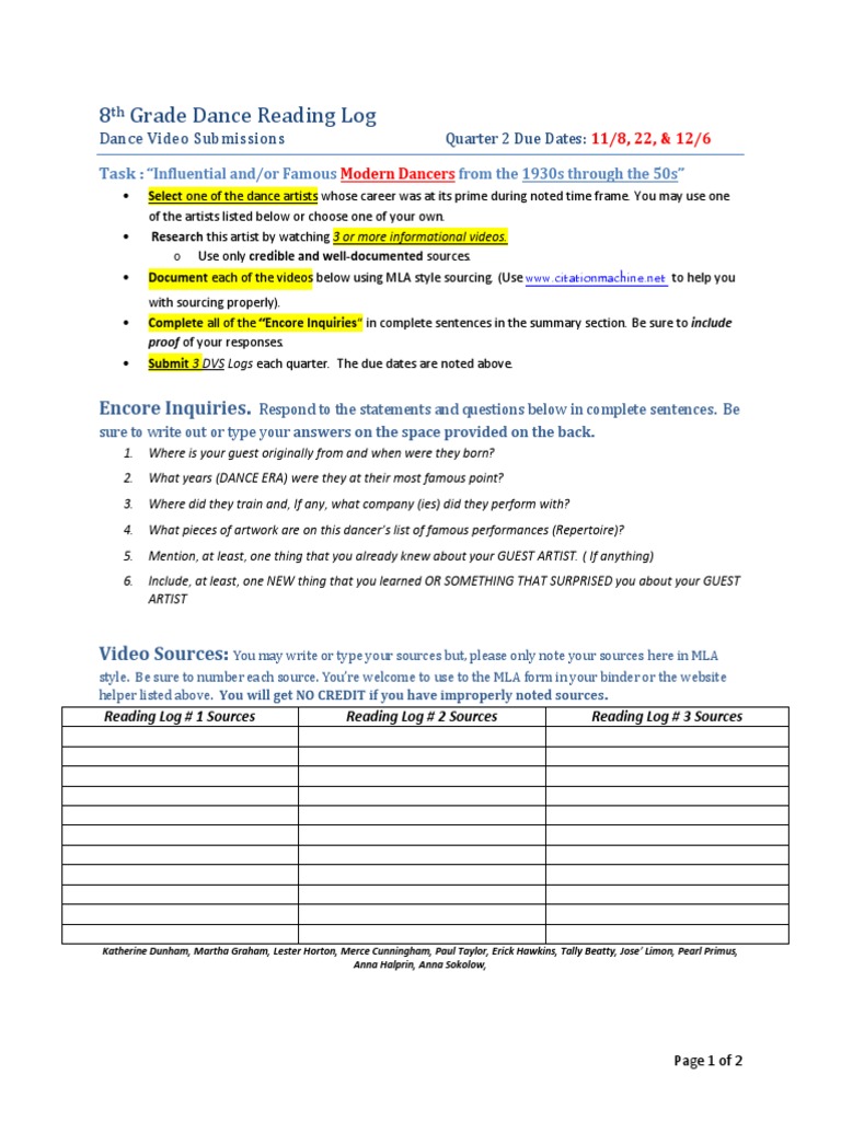 block 3 8th grade reading log 2 2016