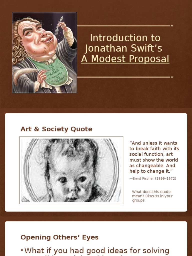 Modest Proposal - Introduction To MP | PDF