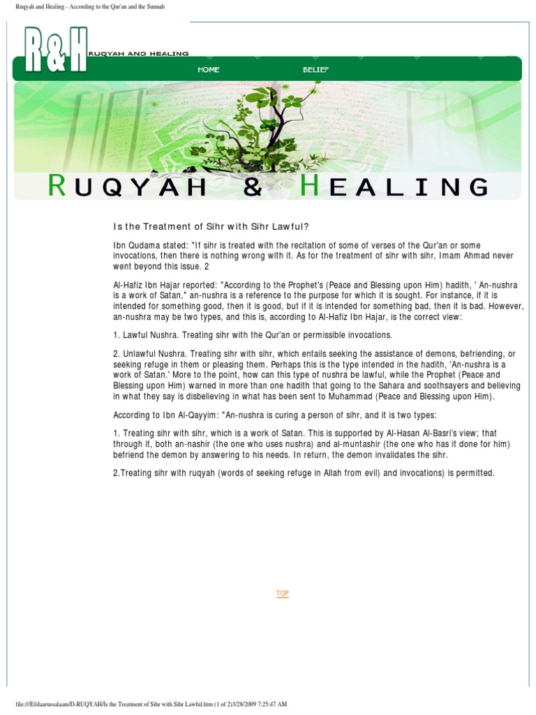 Is The Treatment of Sihr With Sihr Lawful? | PDF | Philosophy ...