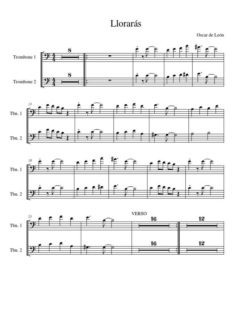 Lloraras - Bronces | PDF