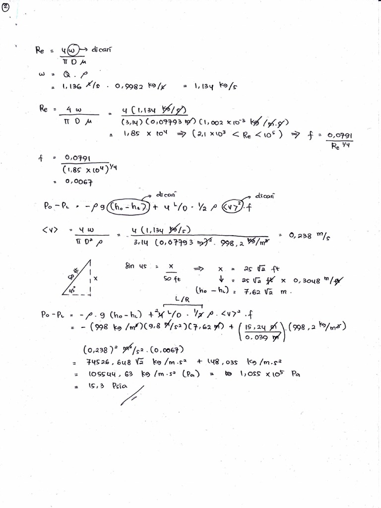 Fluid Flow Calculations and Equations | PDF