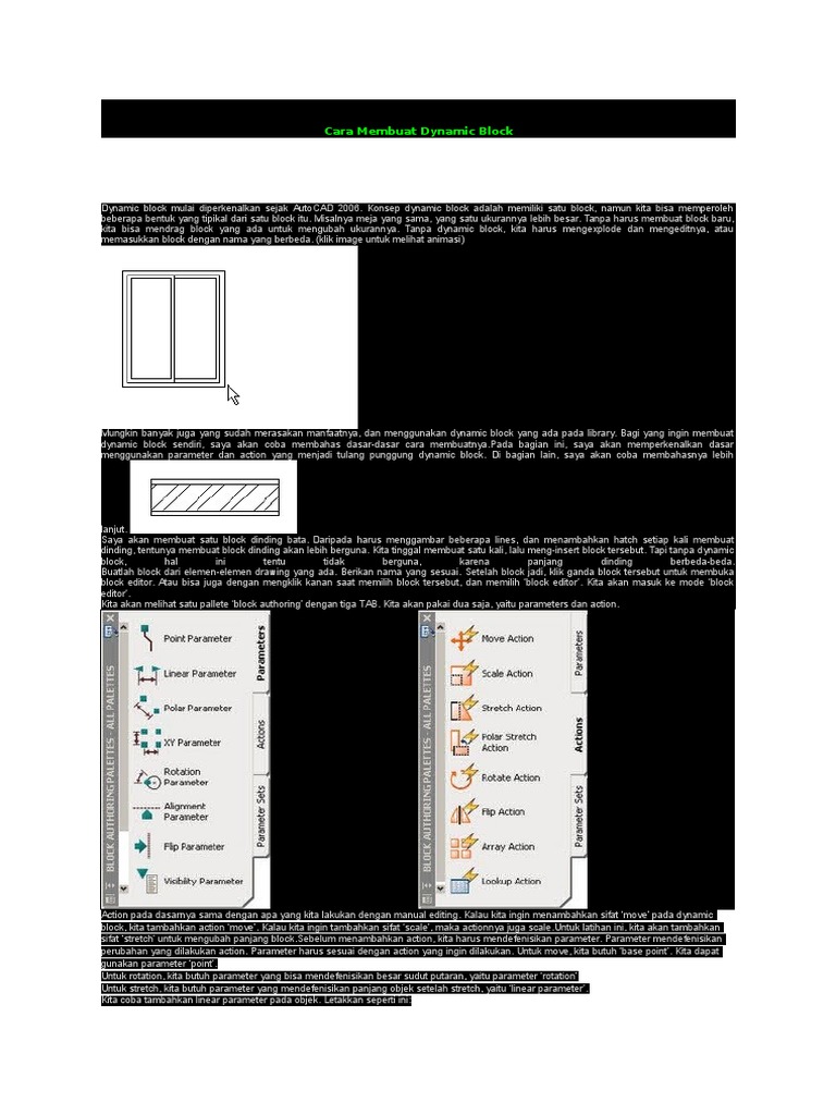 Cara Membuat Dinding Dynamic Block | PDF