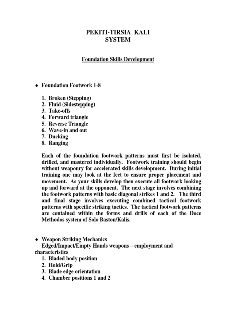 Pekiti Foundation Series | PDF