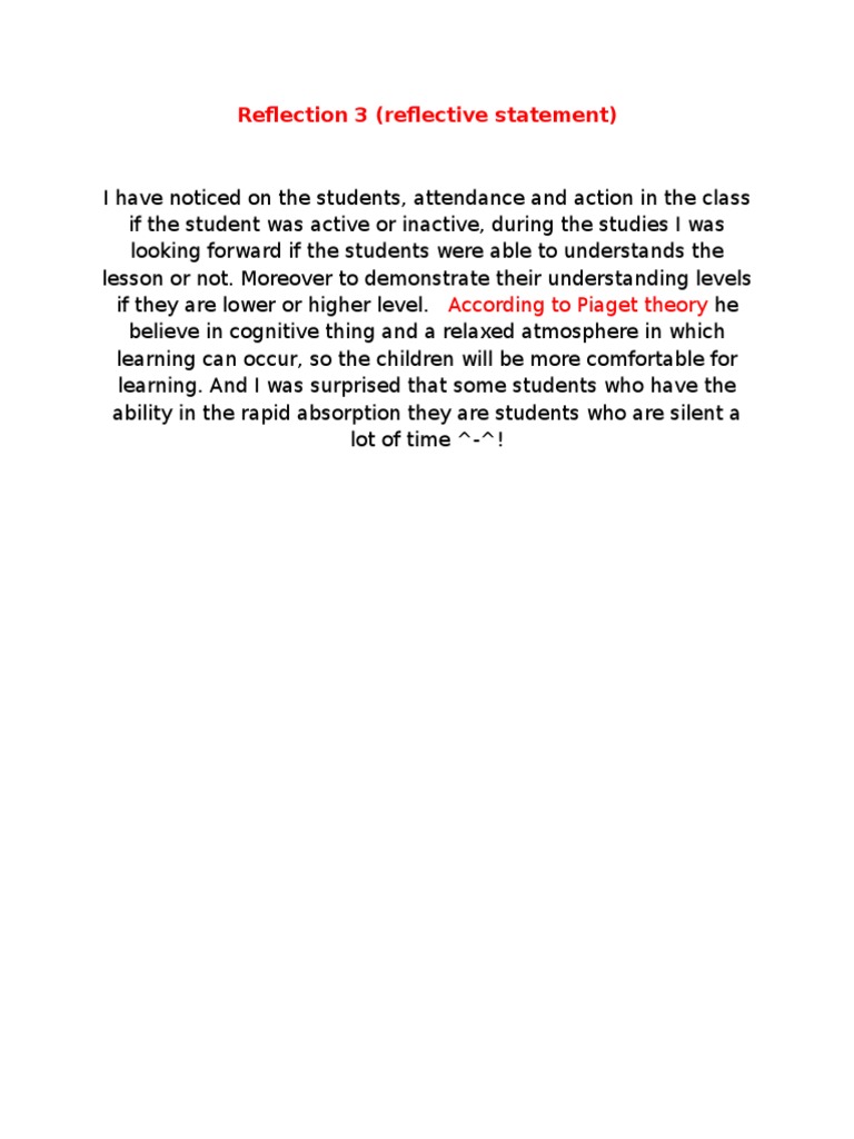 Reflection 3 | PDF