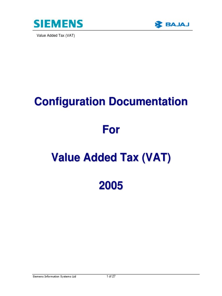Vat Configuration | PDF | Value Added Tax | Taxes