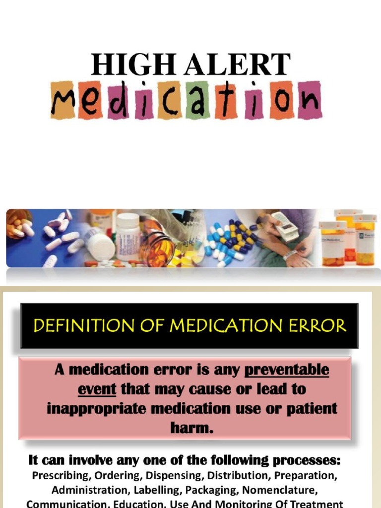APINCH: High-Risk Medications Overview | PDF | Intravenous Therapy ...