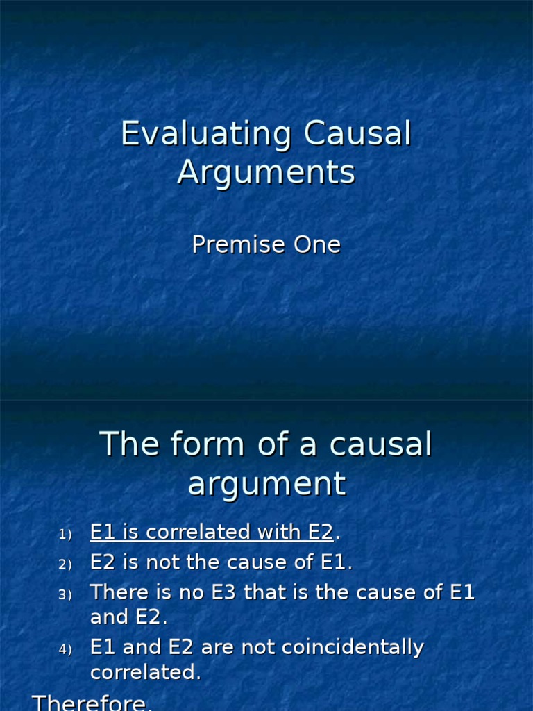 Evaluating Causal Arguments | PDF | Argument | Causality Evaluating Causal Arguments | PDF | Argument | Causality