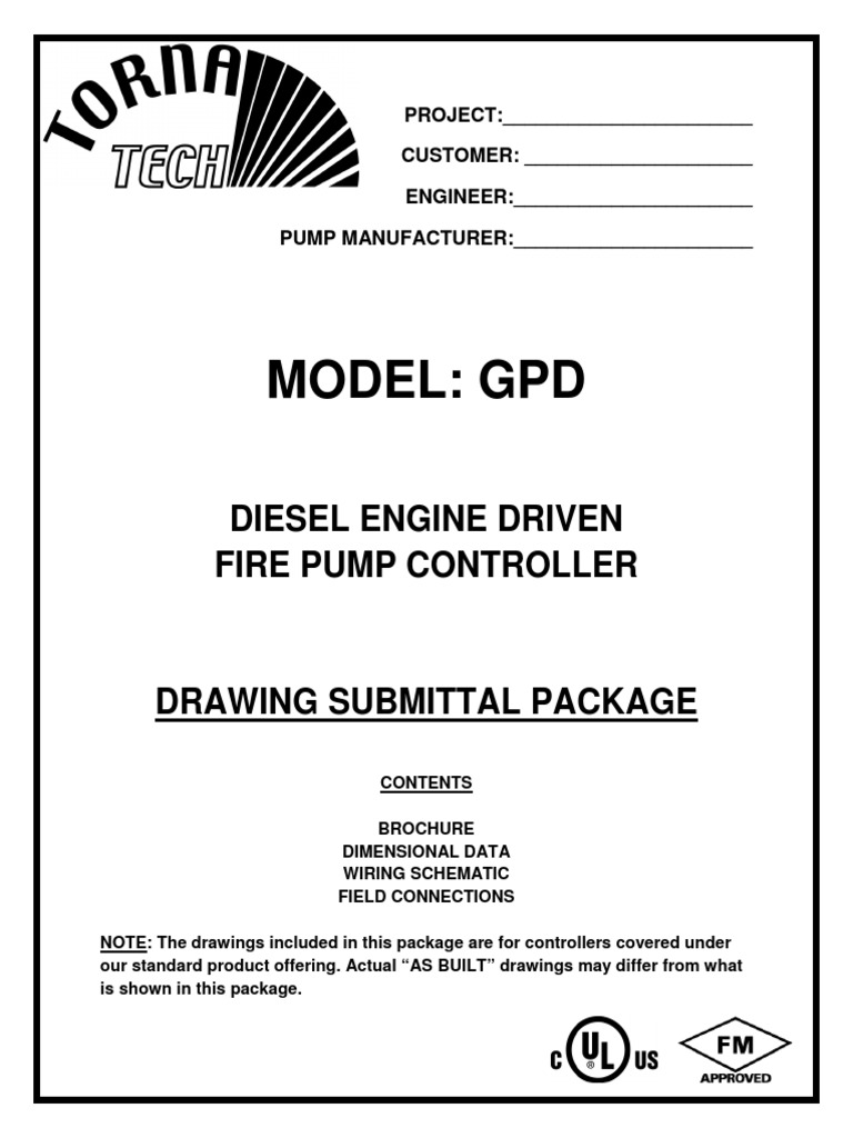 Diesel Engine Fire Pump Controller (GPD Model) | PDF | Switch | Diesel Engine