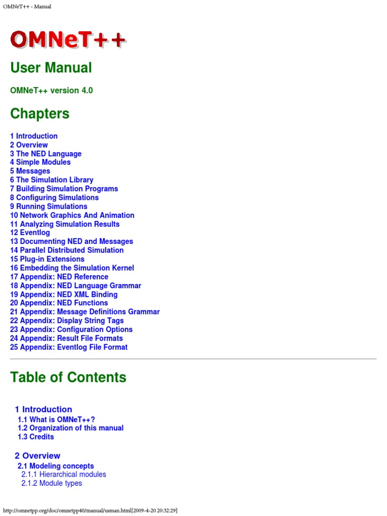OMNeTpp User Manual | PDF | Class (Computer Programming) | C++