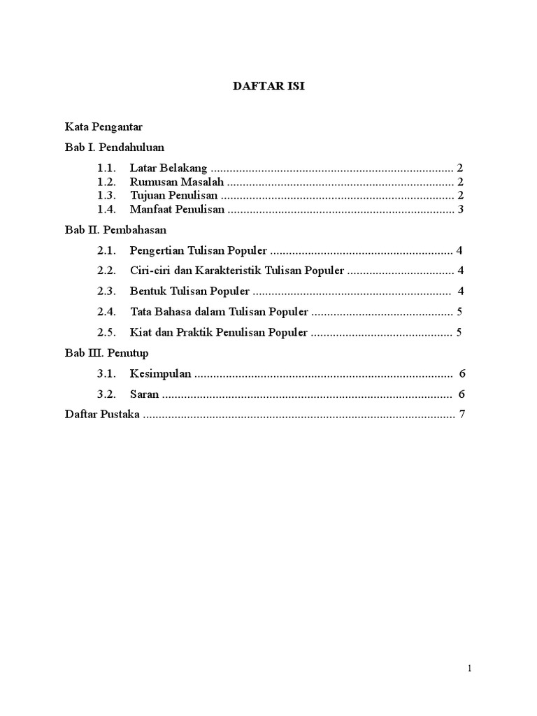 Makalah Tulisan Populer | PDF