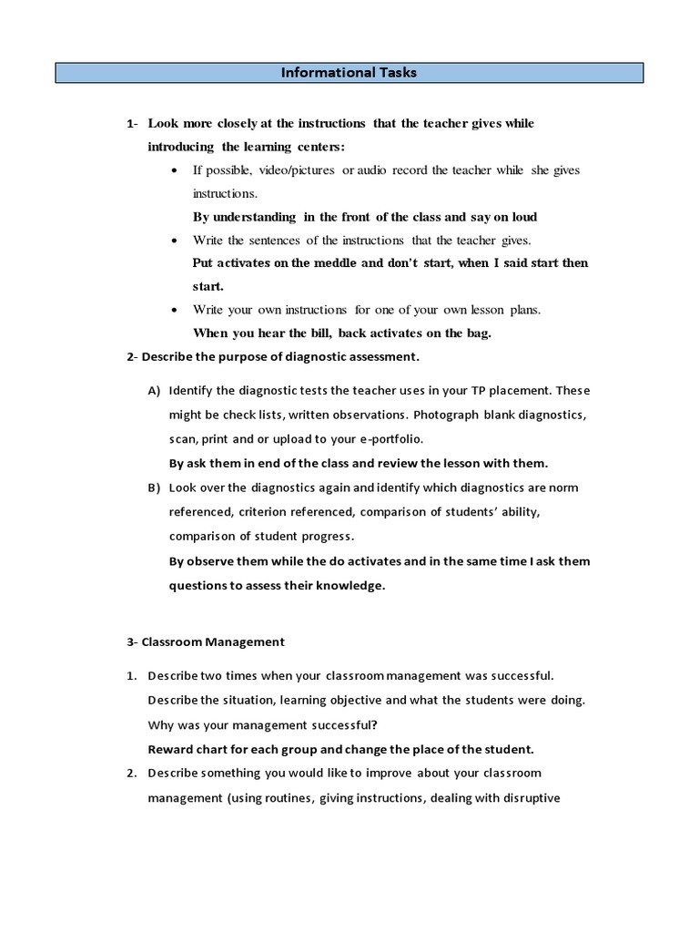 Information Task | PDF