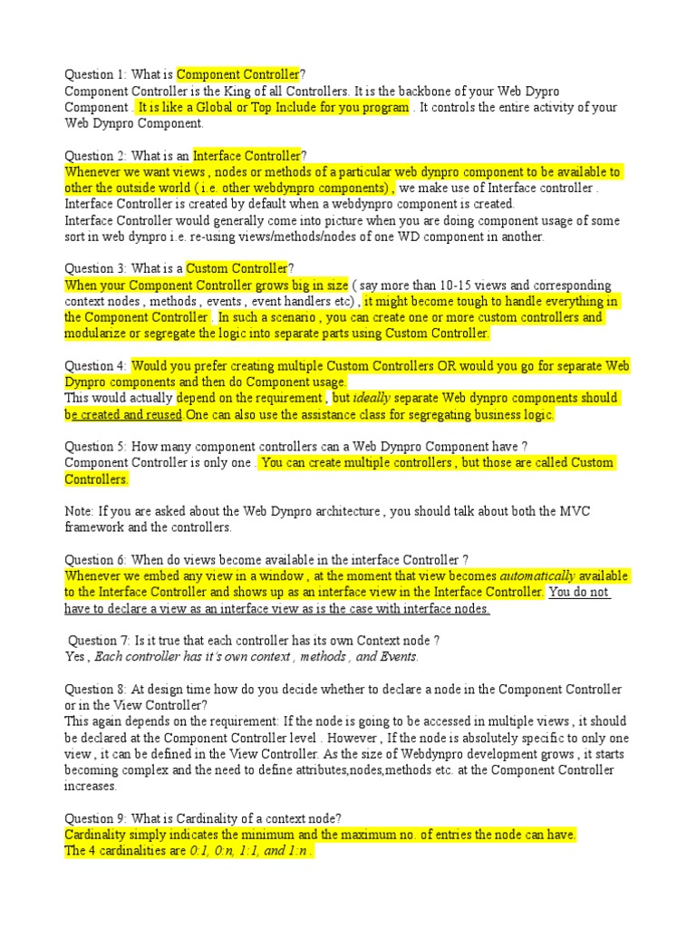 Webdynpro Interview Questions Pdf Interface Computing Component Based Software Engineering