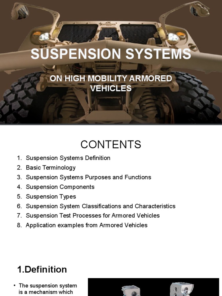 Suspension Systems | PDF | Suspension (Vehicle) | Vehicles