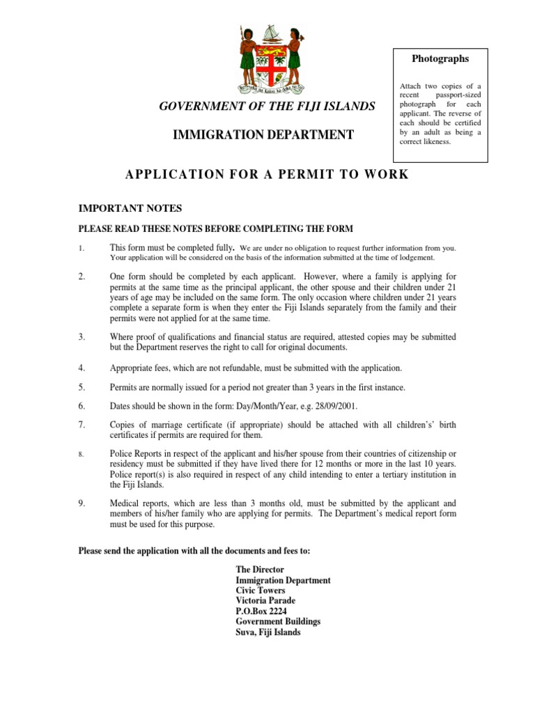 Permit To Work Form | PDF | Employment | Marriage