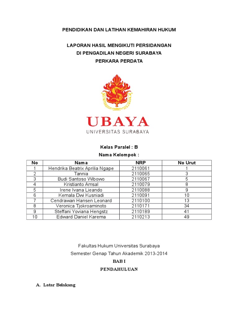 Laporan PLKH Perdata | PDF