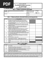 JS3120-Prijava Odjava Lica Osiguranih U Odredjenim Okolnostima | PDF