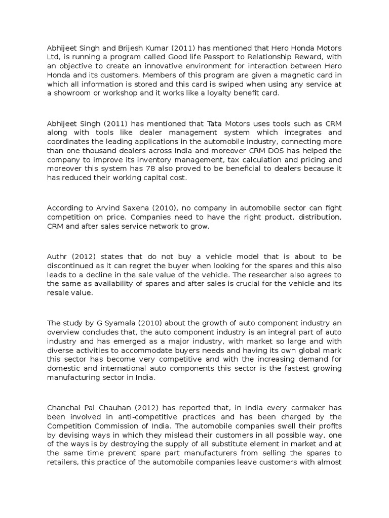 Abhijeet Singh and Brijesh Kumar | PDF | Customer Relationship Management | Sales